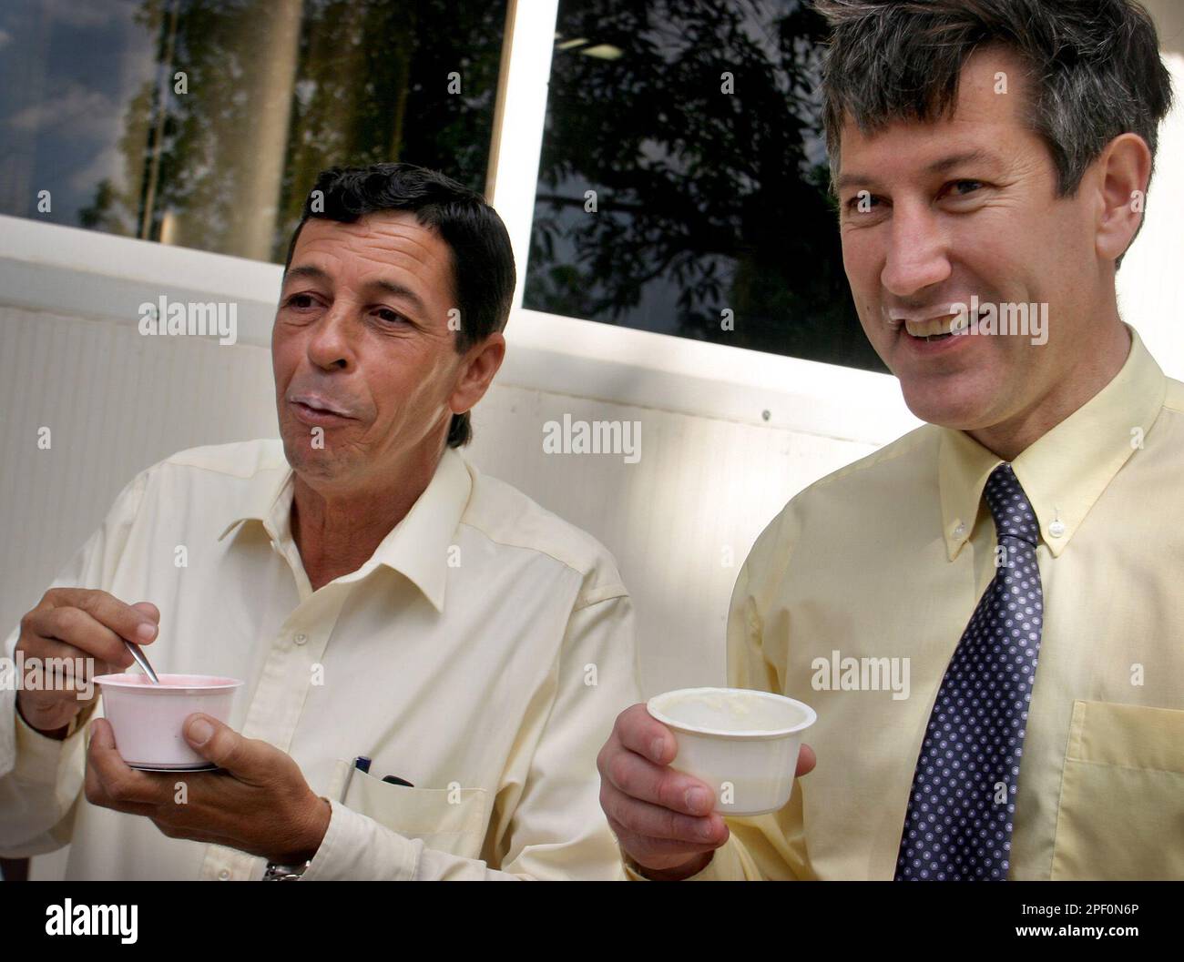 Brian E. Dubie, Lieutenant Governor of State of Vermont, right, and ...