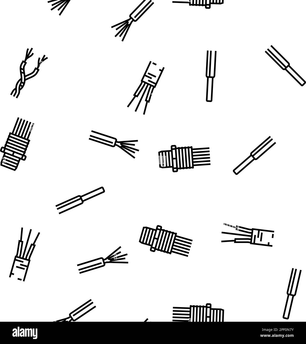 wire cable technology connection vector seamless pattern Stock Vector ...