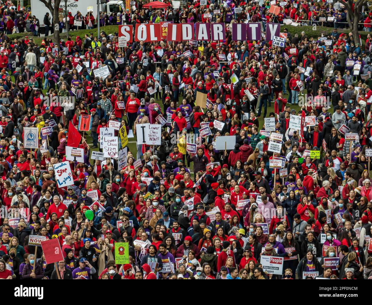 Los Angeles, USA. 15th Mar, 2023. Teachers from UTLA (United Teachers ...