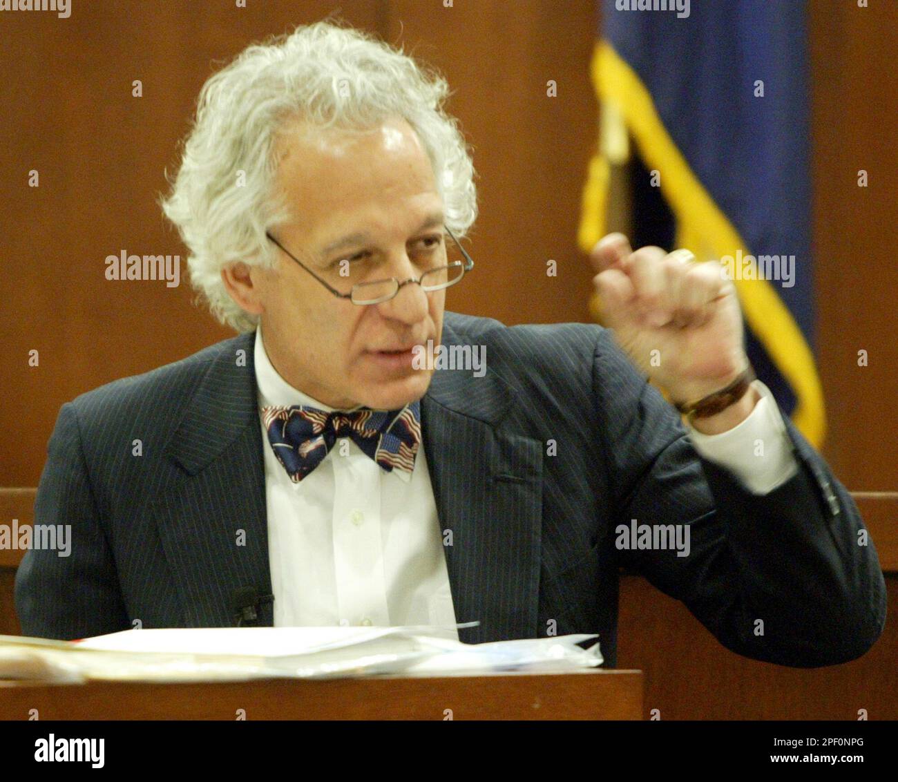 Defense attorney David Eisner talks during closing arguments in Michael ...