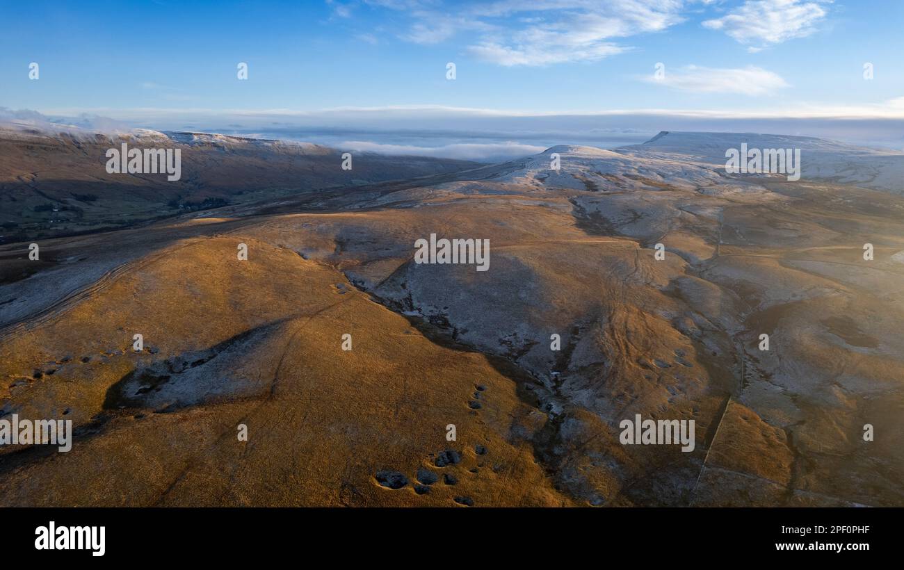 Wild Boar Fell, western edge of the Yorkshire Dales National Park ...