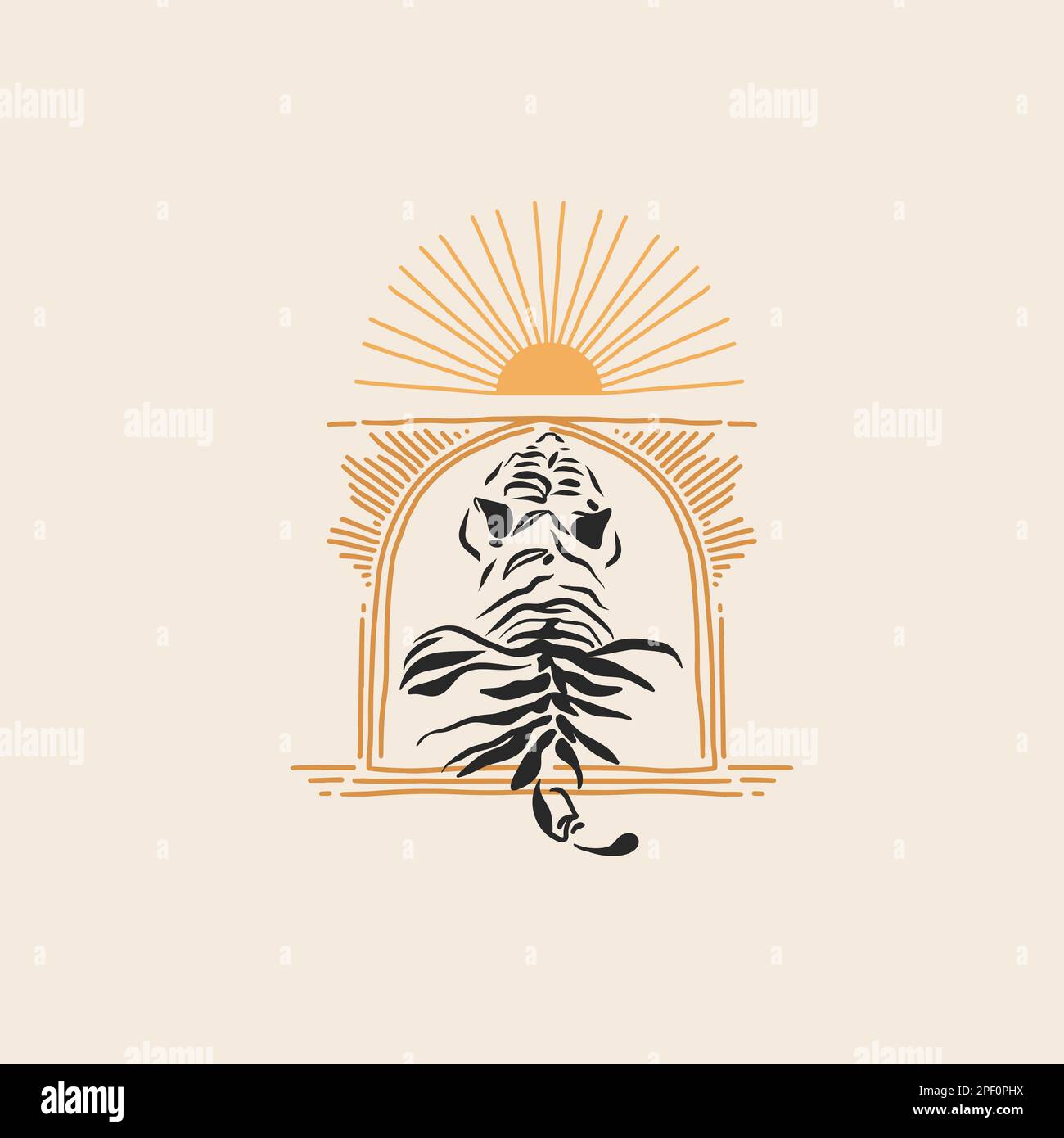 Hand drawn vector abstract graphic illustration celestial design ...