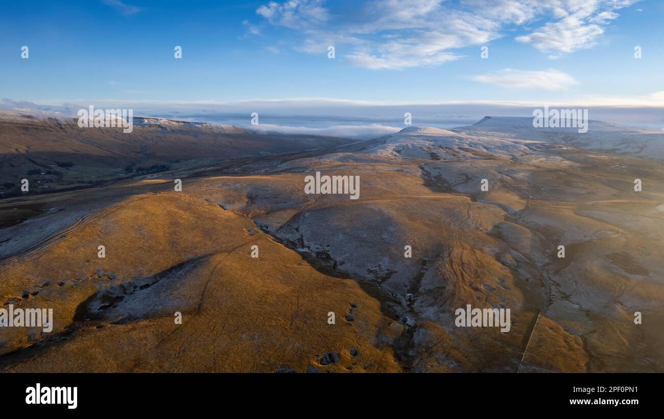 Wild Boar Fell, western edge of the Yorkshire Dales National Park ...