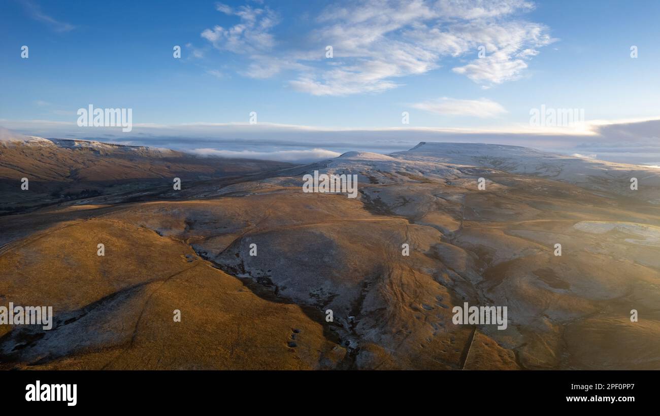 Wild Boar Fell, western edge of the Yorkshire Dales National Park ...