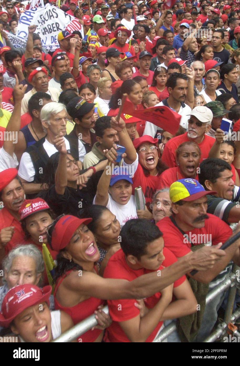 Supporters of Venezuela's President Hugo Chavez rally in Caracas ...