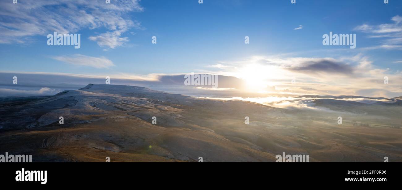 Wild Boar Fell on the western edge of the Yorkshire Dales National Park ...