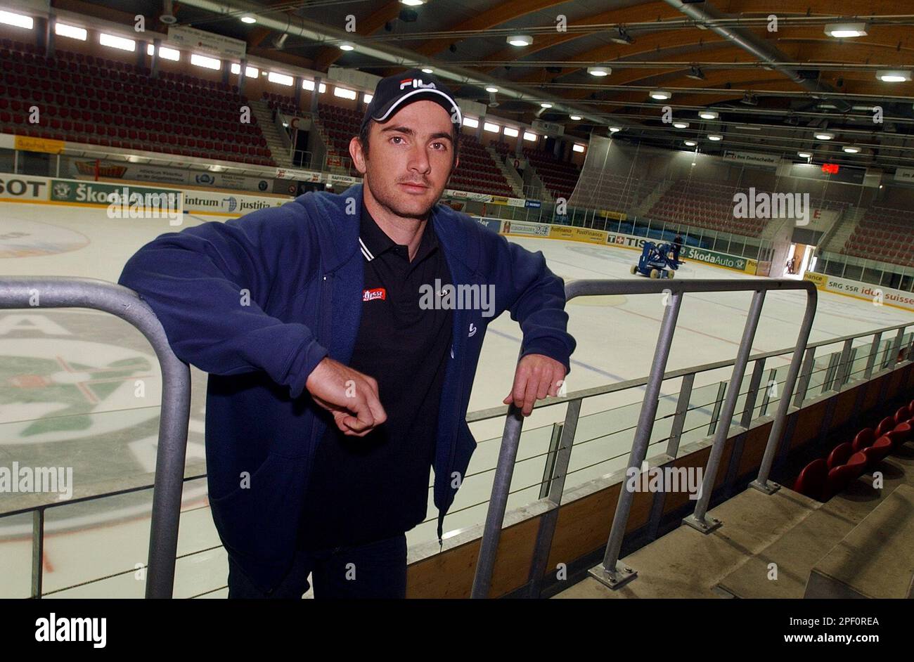 Switzerland's national team goalie, Martin Gerber of the Anaheim Mighty ...