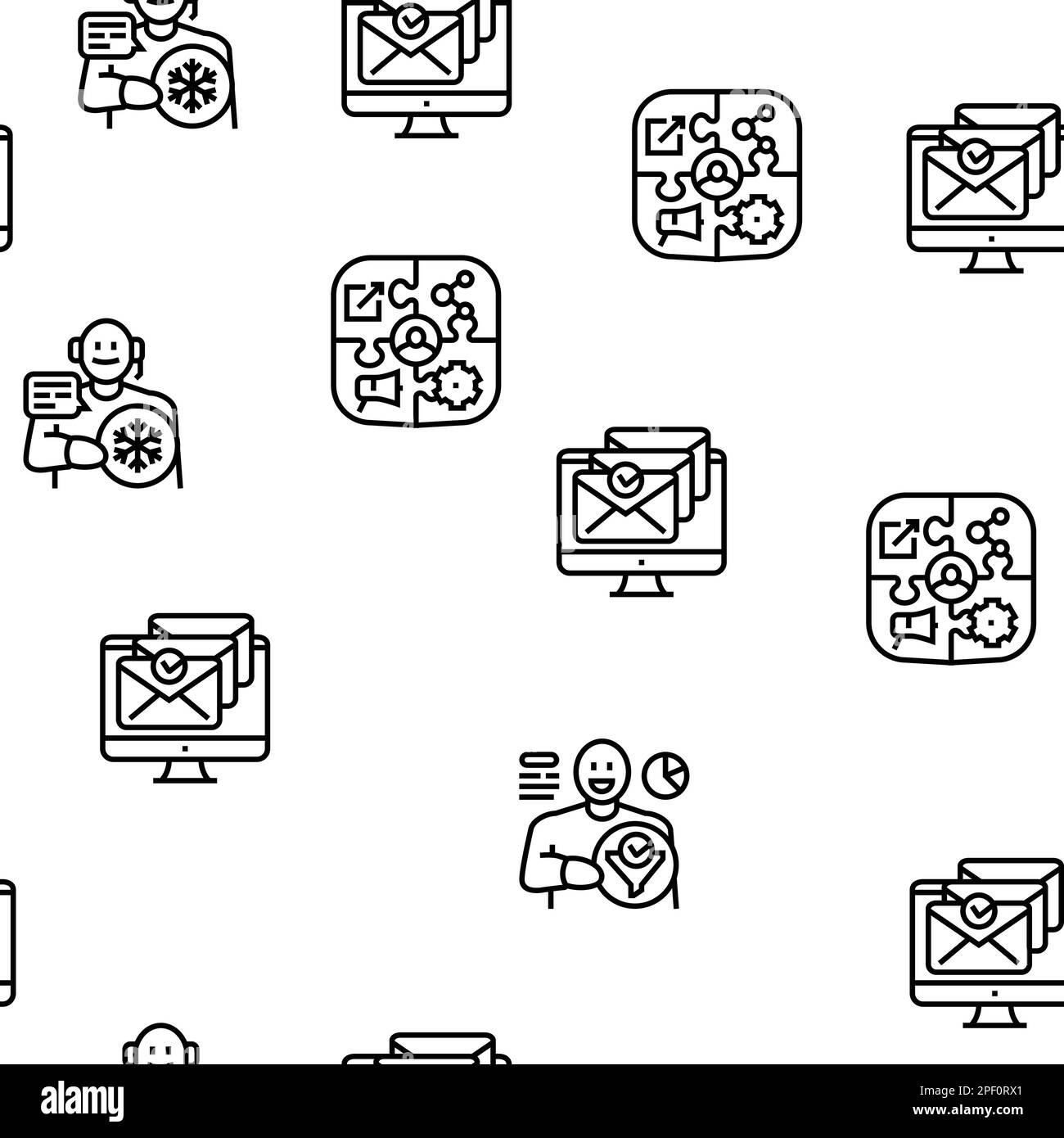 lead marketing generation vector seamless pattern Stock Vector Image ...