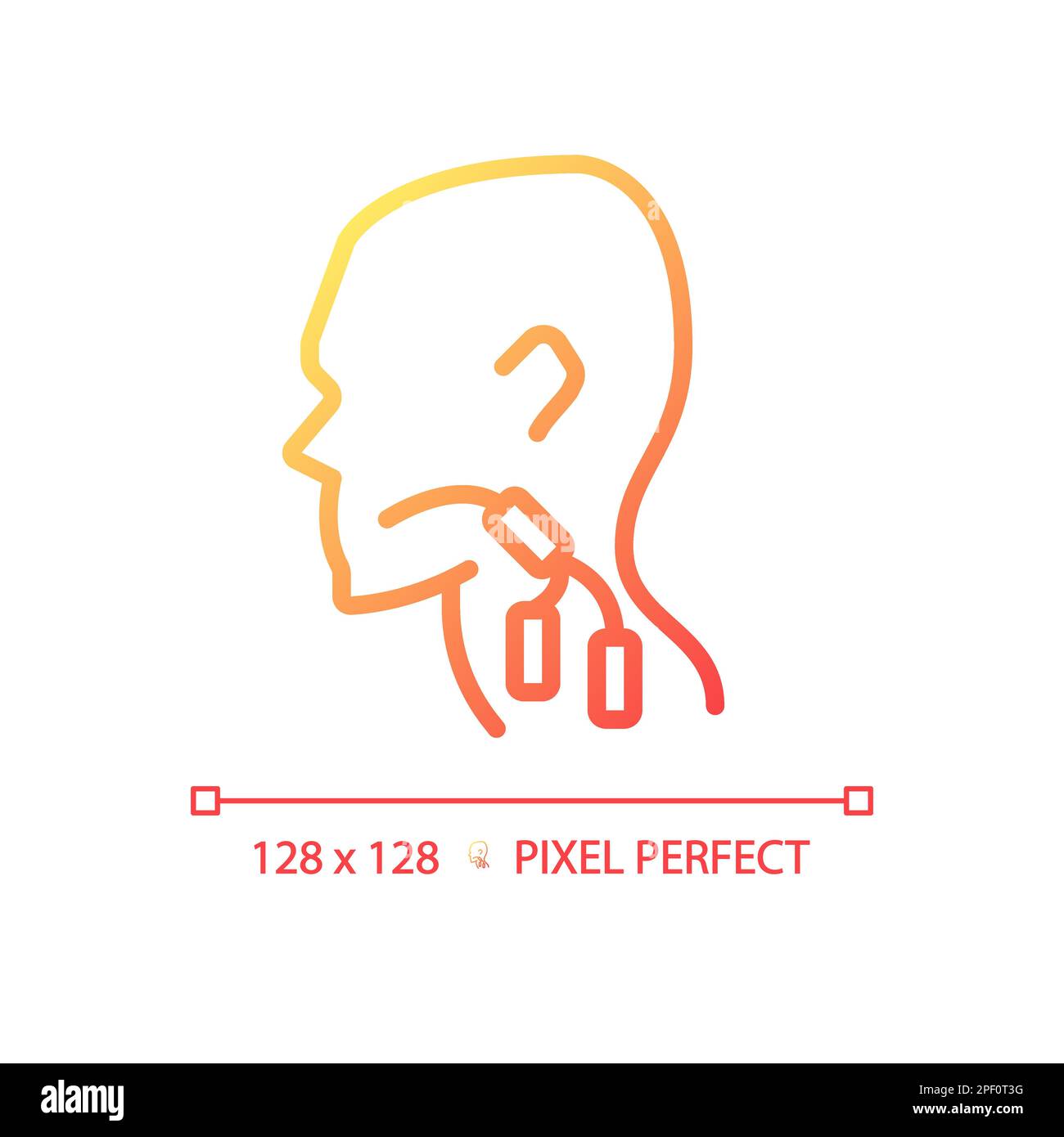 Lymph nodes pixel perfect gradient linear vector icon Stock Vector ...