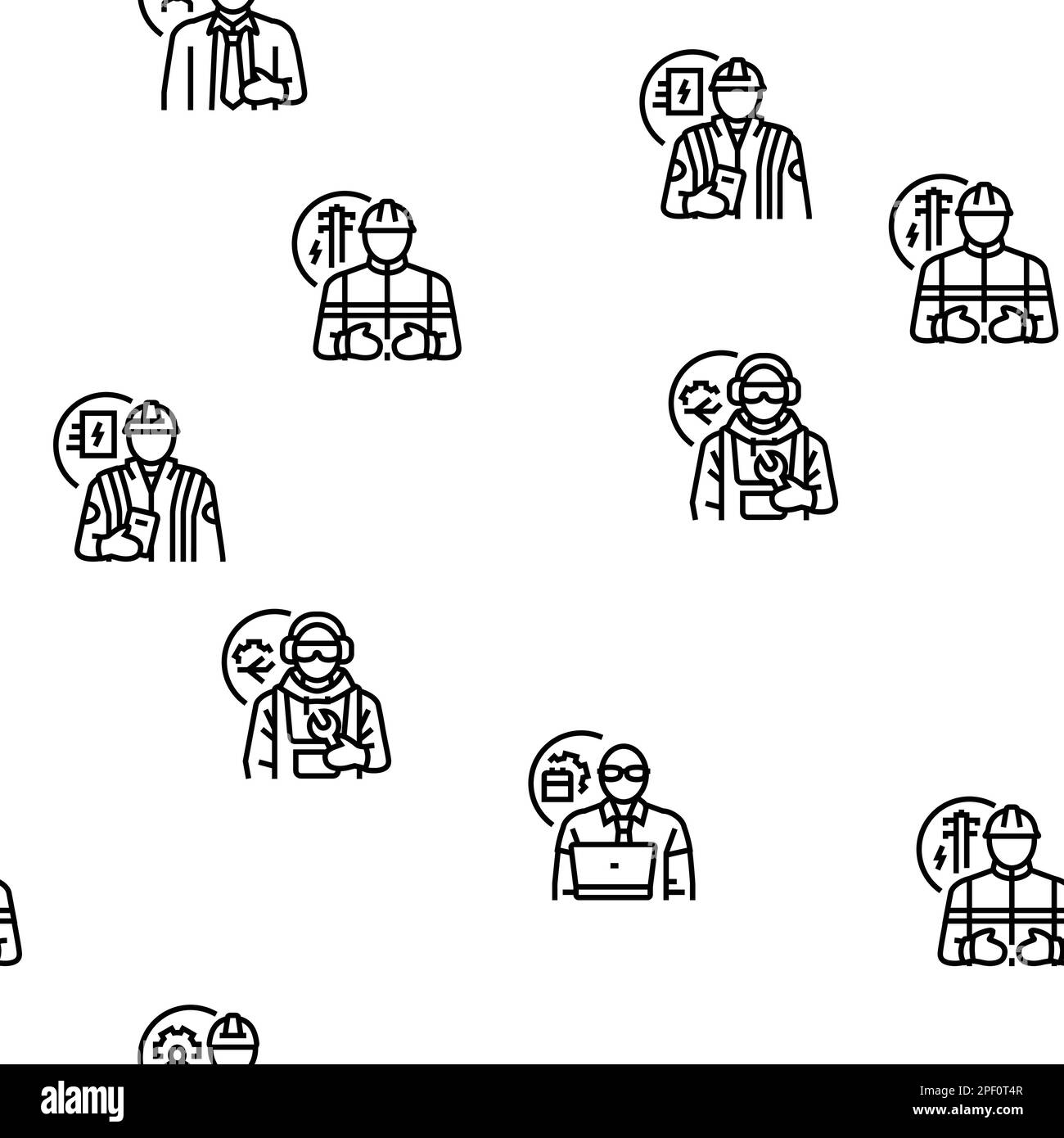 repair worker engineer man vector seamless pattern Stock Vector Image & Art - Alamy