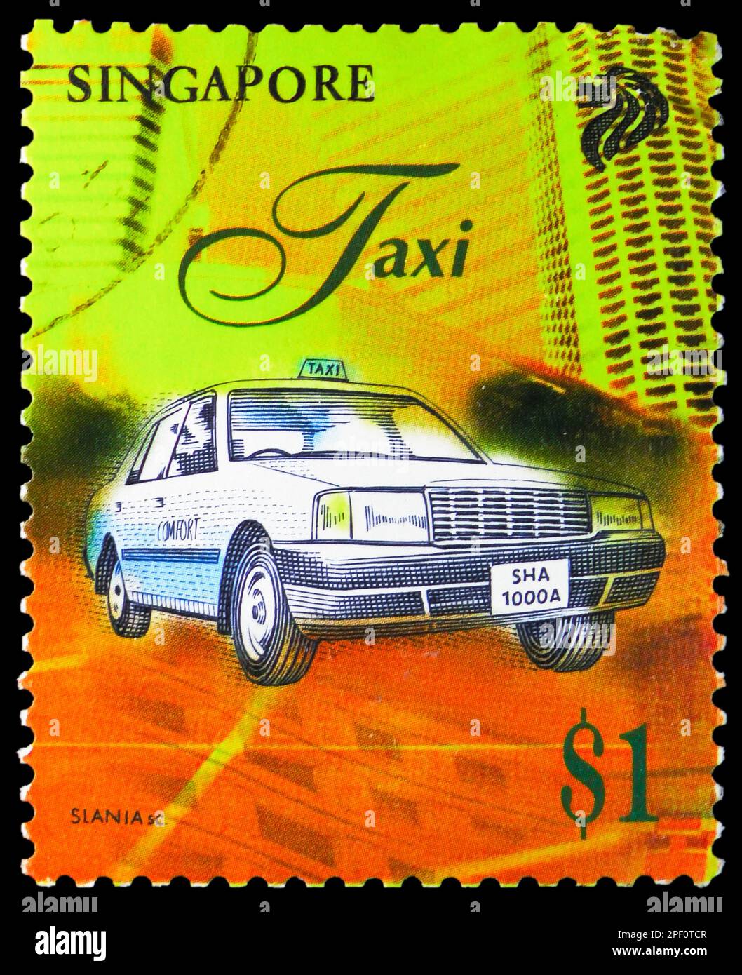 MOSCOW, RUSSIA - FEBRUARY 17, 2023: Postage stamp printed in Singapore ...