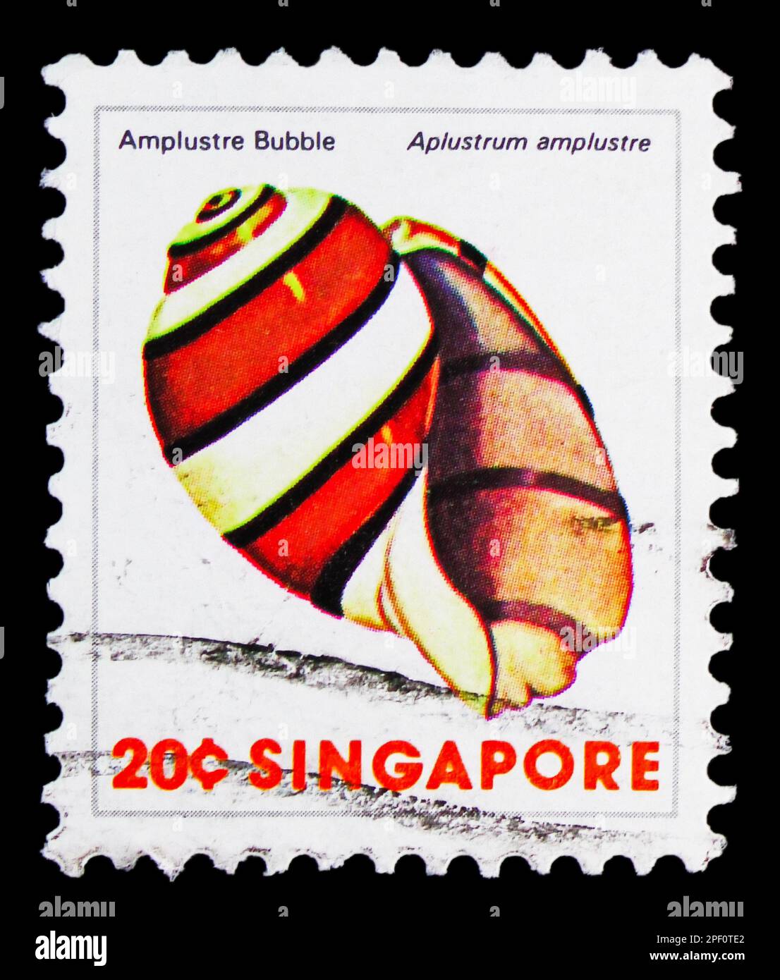 MOSCOW, RUSSIA - FEBRUARY 17, 2023: Postage stamp printed in Singapore ...
