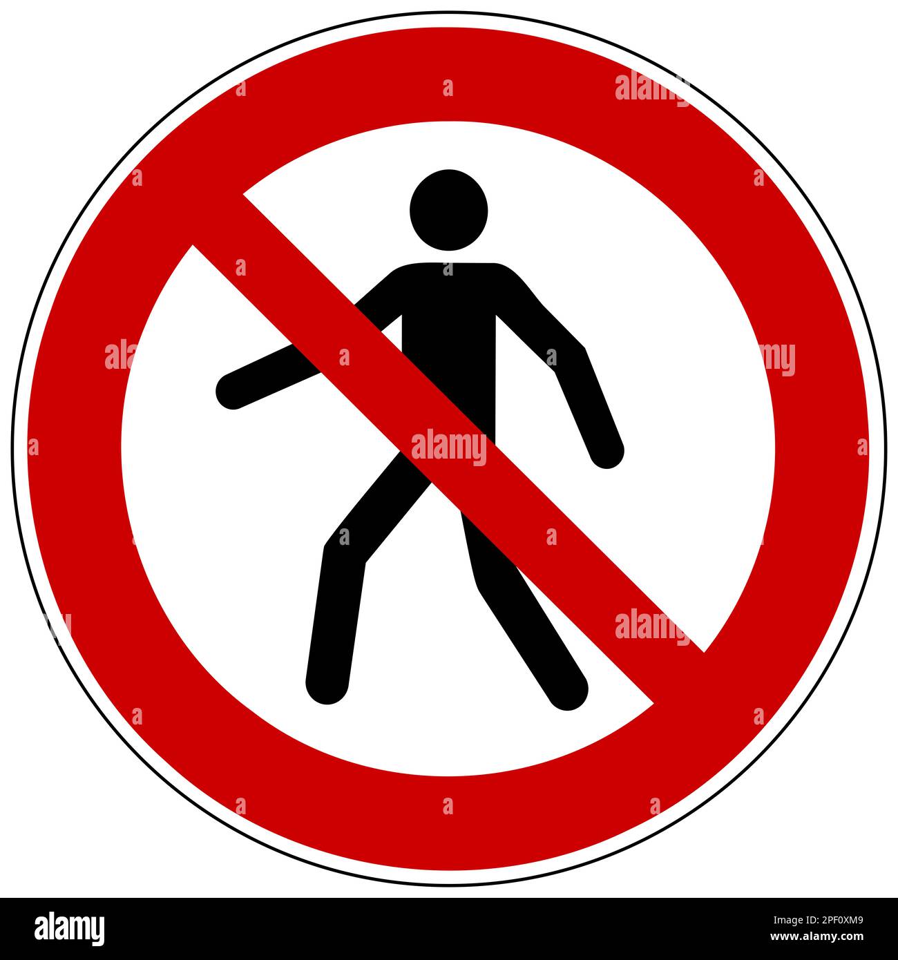 ISO 7010 no thoroughfare sign Stock Photo - Alamy
