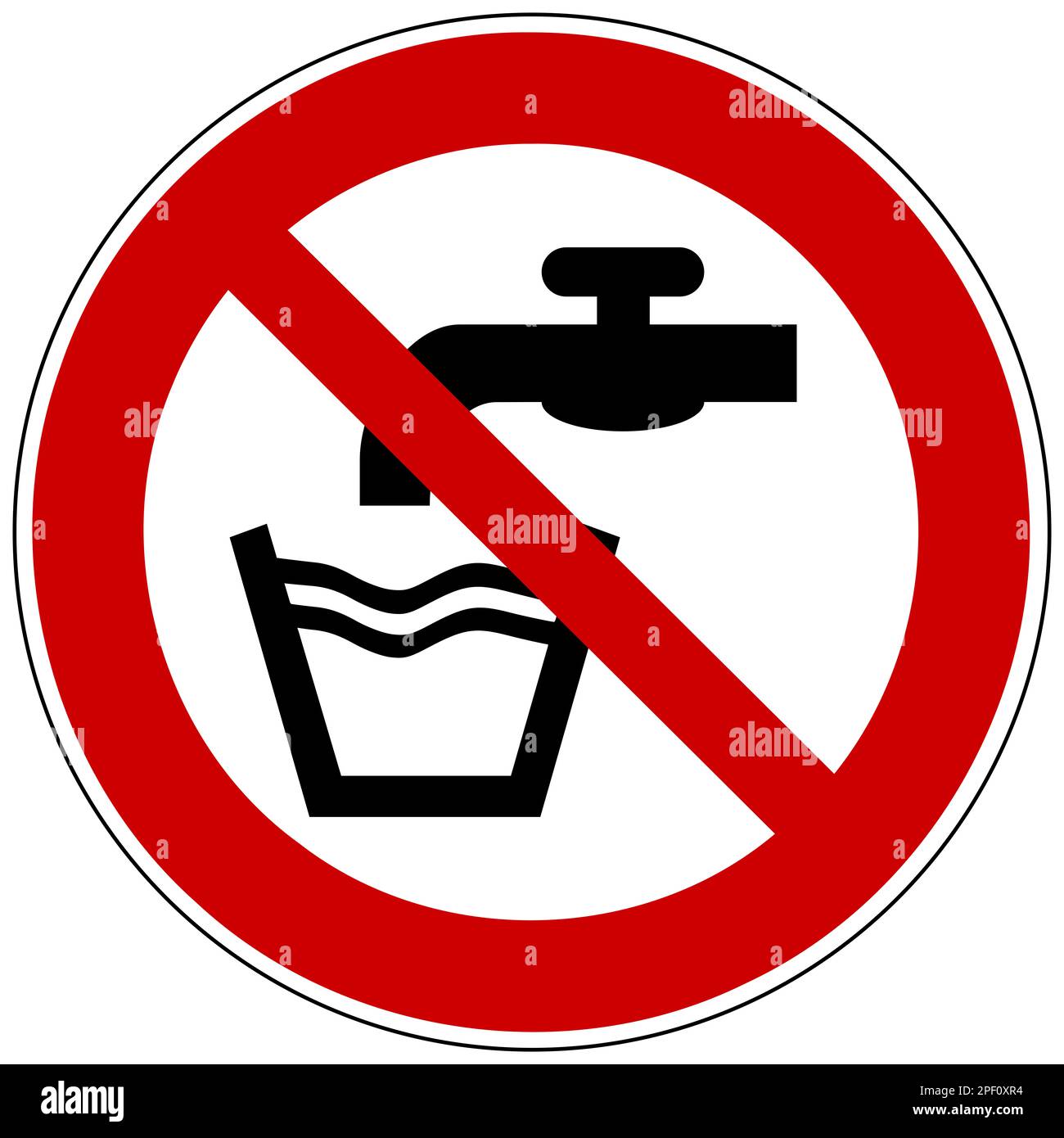 ISO 7010 not drinking water sign Stock Photo - Alamy