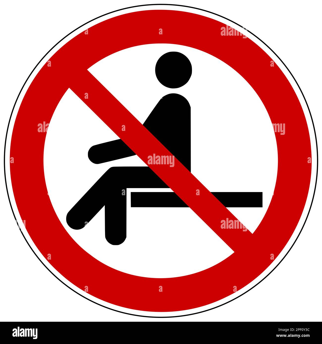 No Sitting Sign