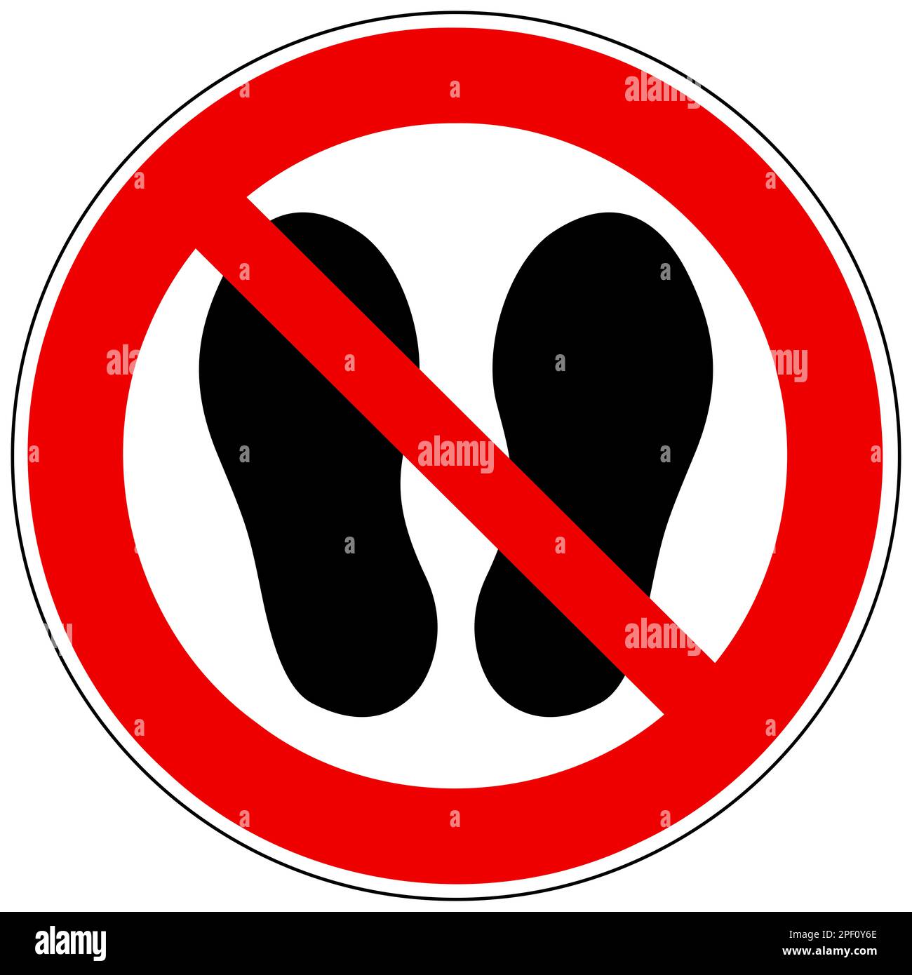 ISO 7010 do not walk or stand here sign Stock Photo - Alamy