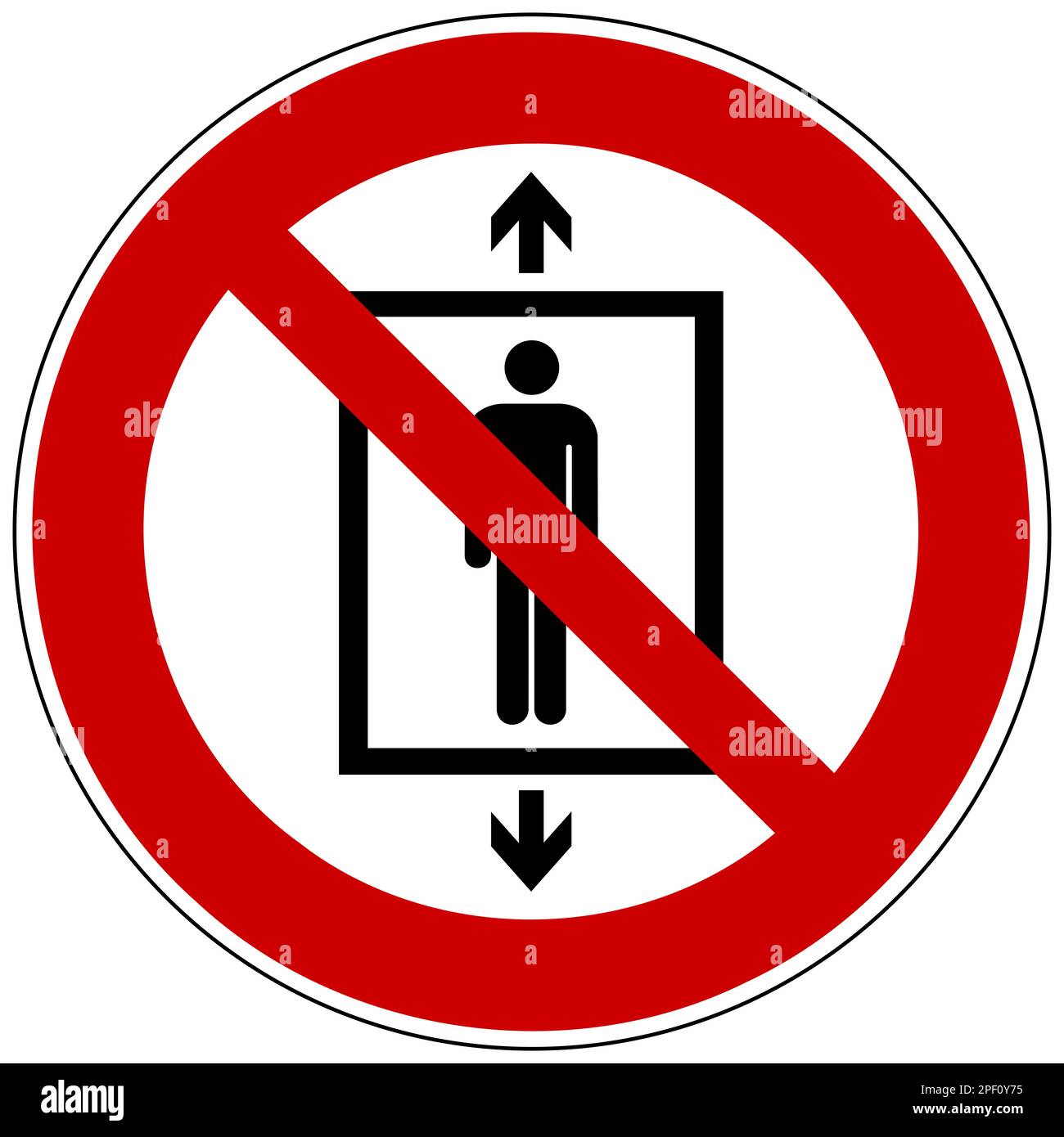 ISO 7010 do not use this lift for people sign Stock Photo - Alamy