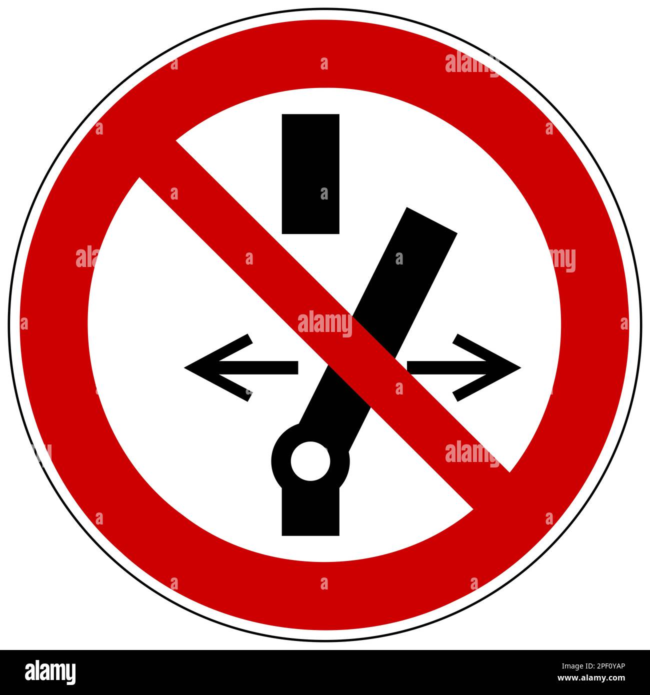 ISO 7010 do not alter the state of the switch sign Stock Photo - Alamy