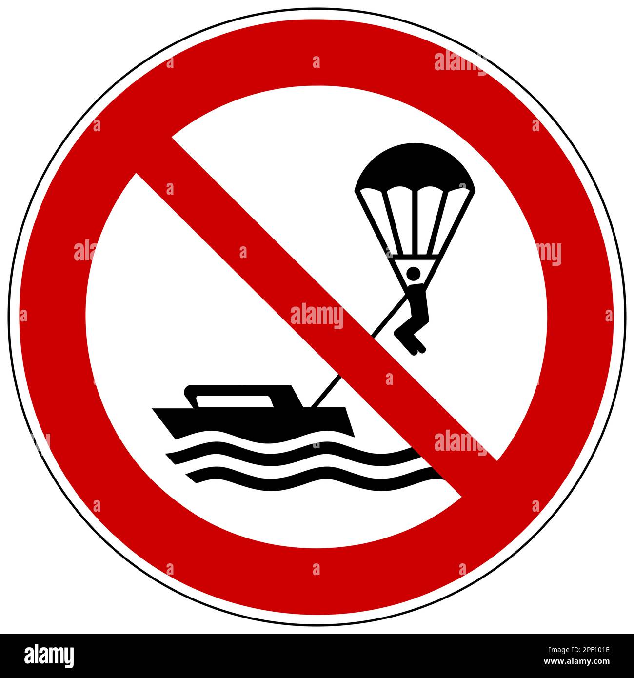 ISO 7010 no parasailing sign Stock Photo - Alamy