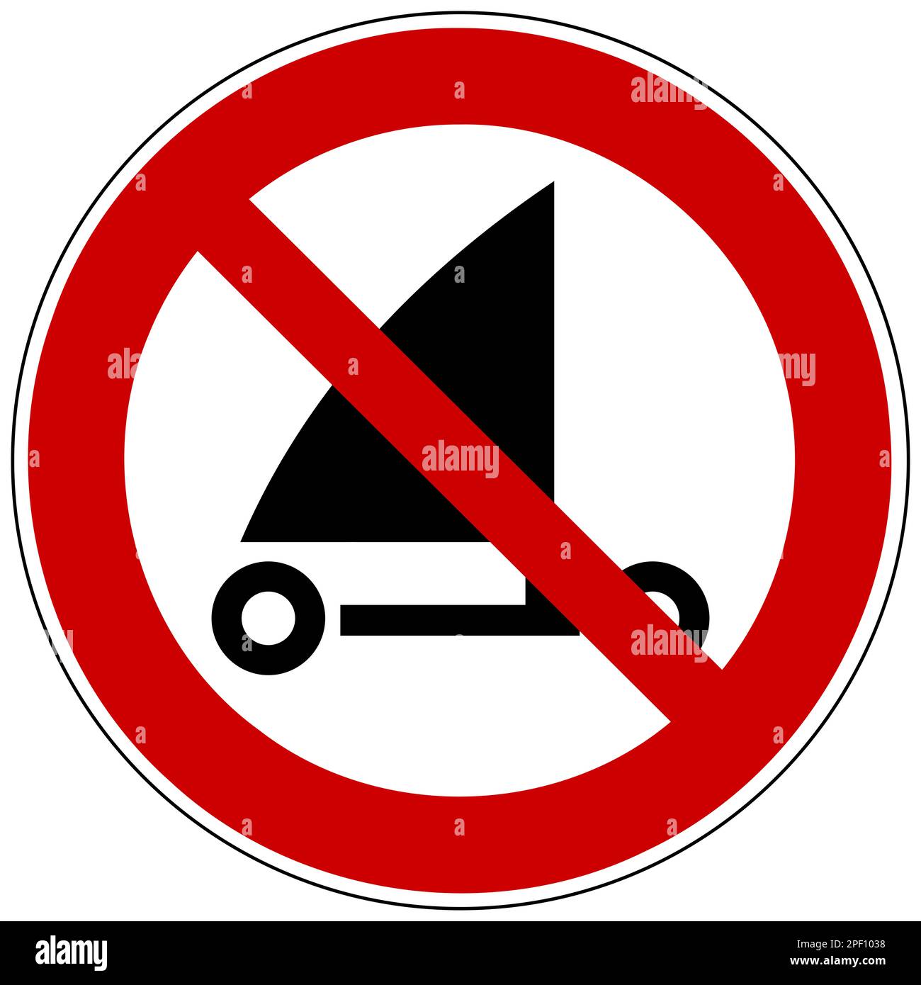 ISO 7010 no sand yachting sign Stock Photo - Alamy