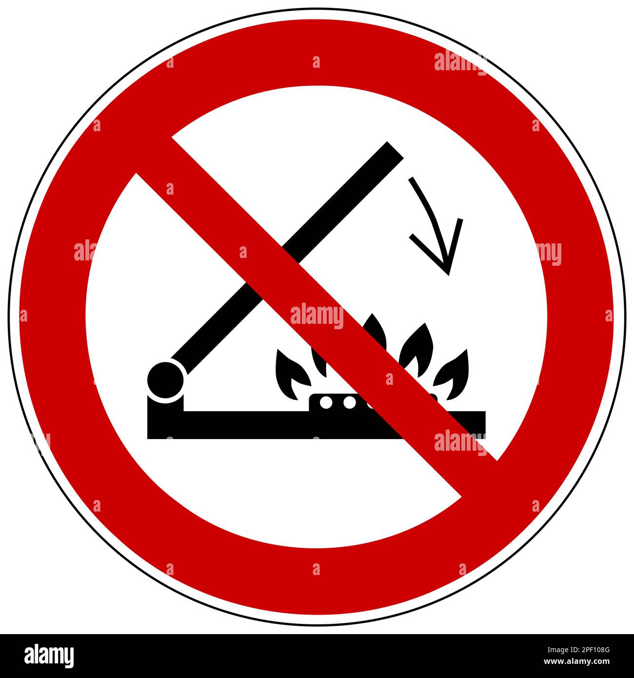 ISO 7010 do not shut lid when burners are operating sign Stock Photo ...