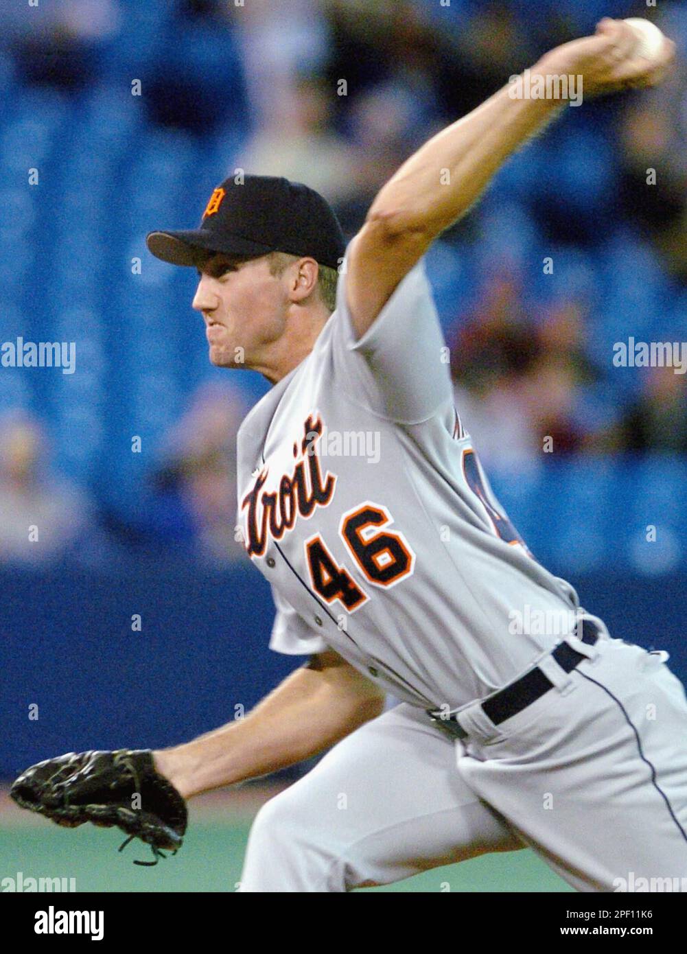 Detroit Tigers pitcher Mike Maroth delivers against the Toronto Blue ...