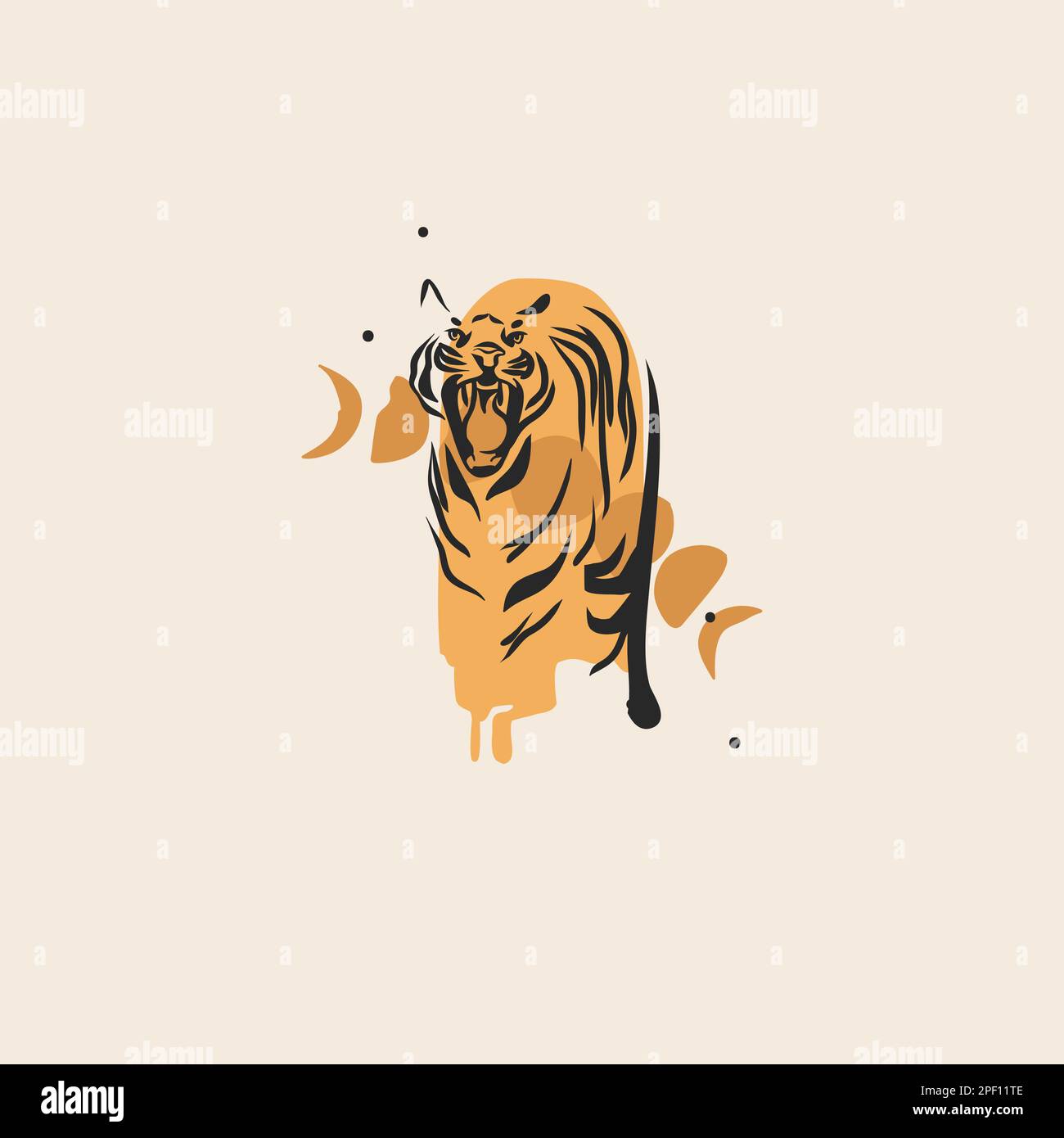 Hand drawn vector abstract graphic illustration celestial design ...