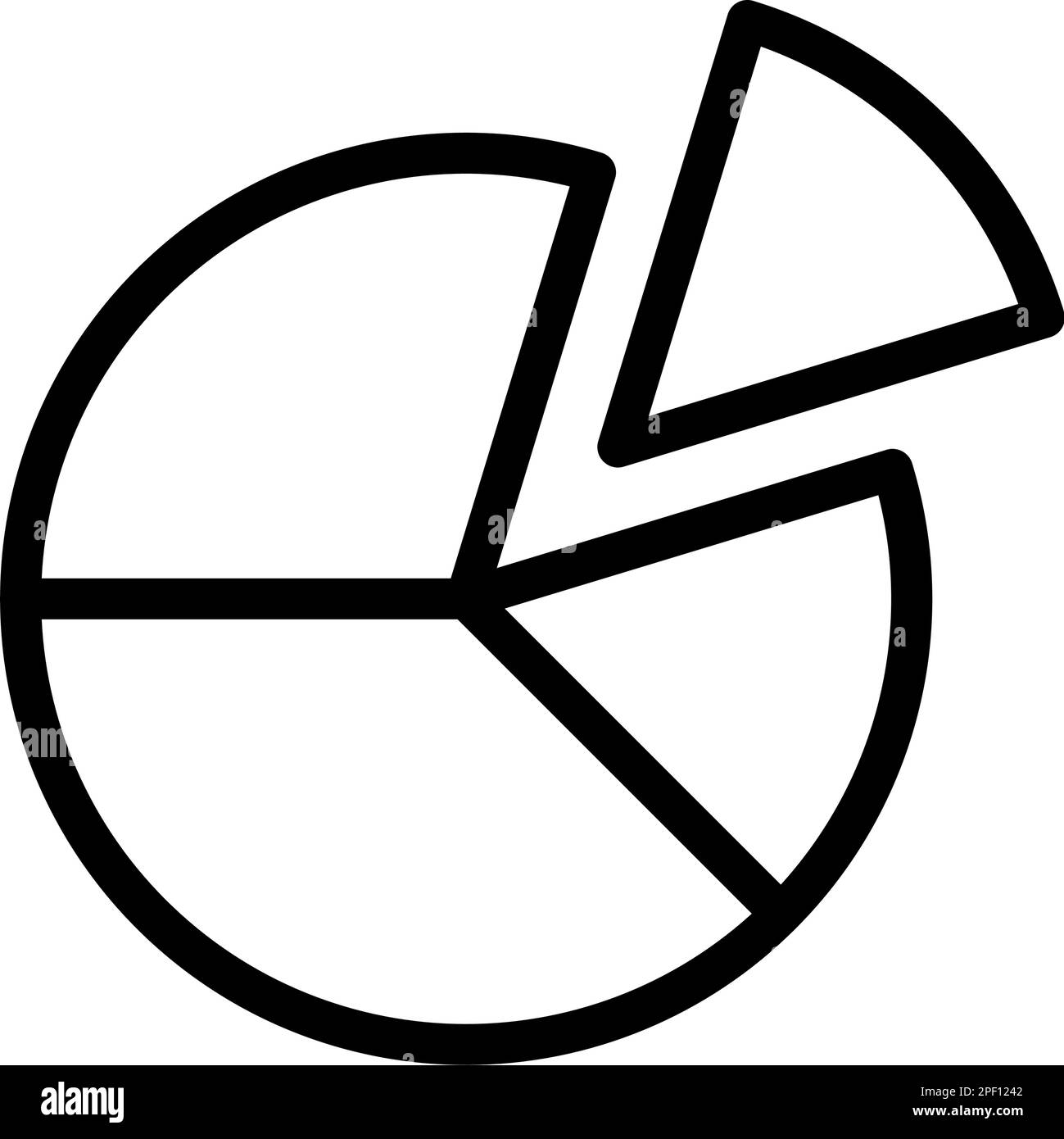 Pie Chart Vector Thick Line Icon For Personal And Commercial Use Stock Vector Image & Art - Alamy