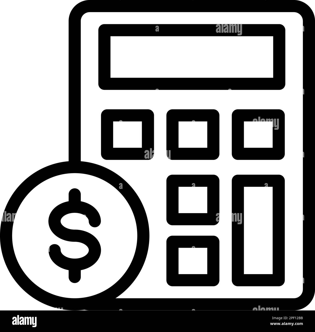 Budget Vector Thick Line Icon For Personal And Commercial Use Stock ...
