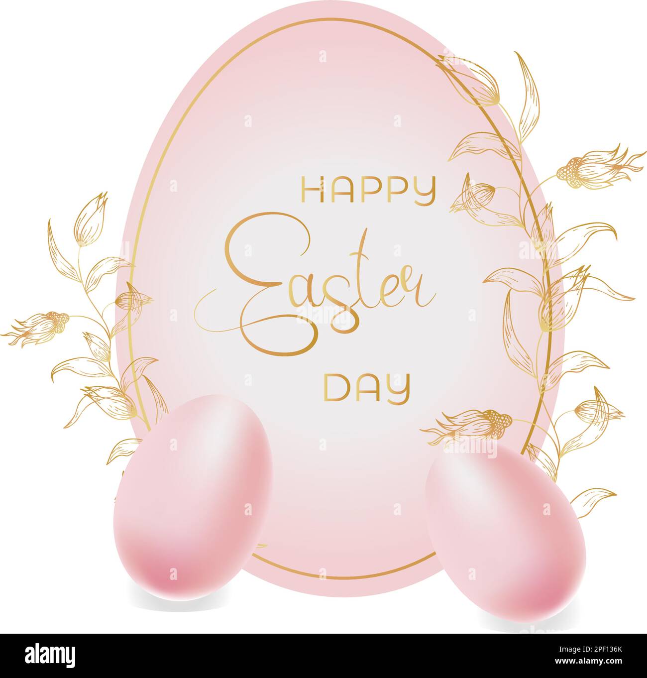 Easter background with festive decor elements and place for text Stock ...