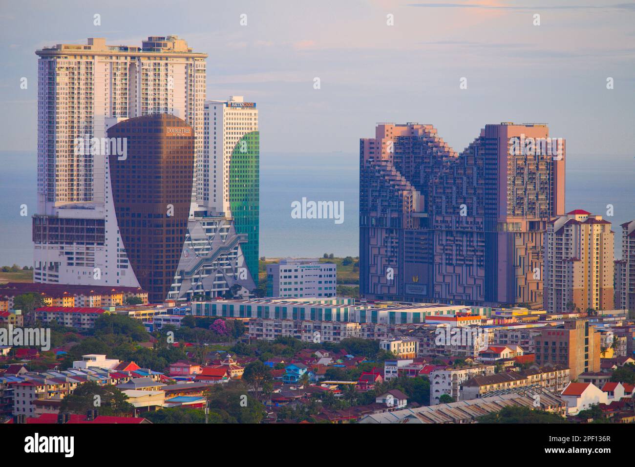 Malaysia, Melaka, Malacca, skyline, skyscrapers, modern architecture ...