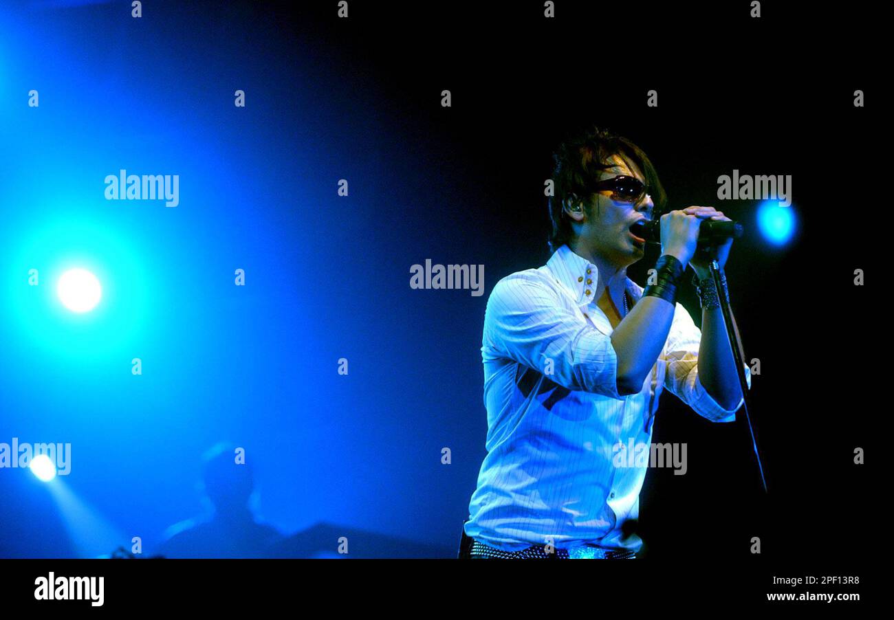 Beto Cuevas, lead singer of Chile rock band 'La Ley' performs during a ...