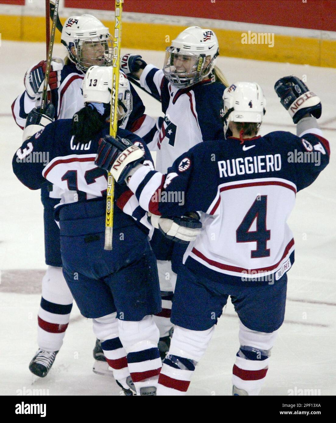 Team USA's Tricia Dunn, back left, Krissy Wendell, back right, Julie ...