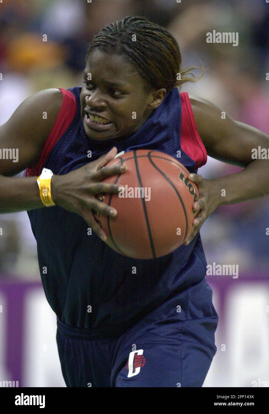 Connecticut's Barbara Turner looks to pass during practice at the Women ...