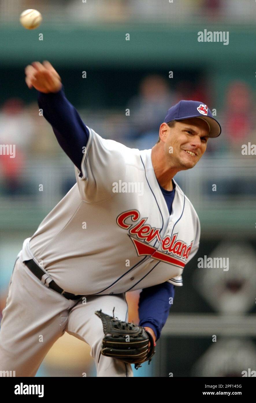 Cleveland Indians' Jeff D'Amico delivers in the fifth inning of an ...