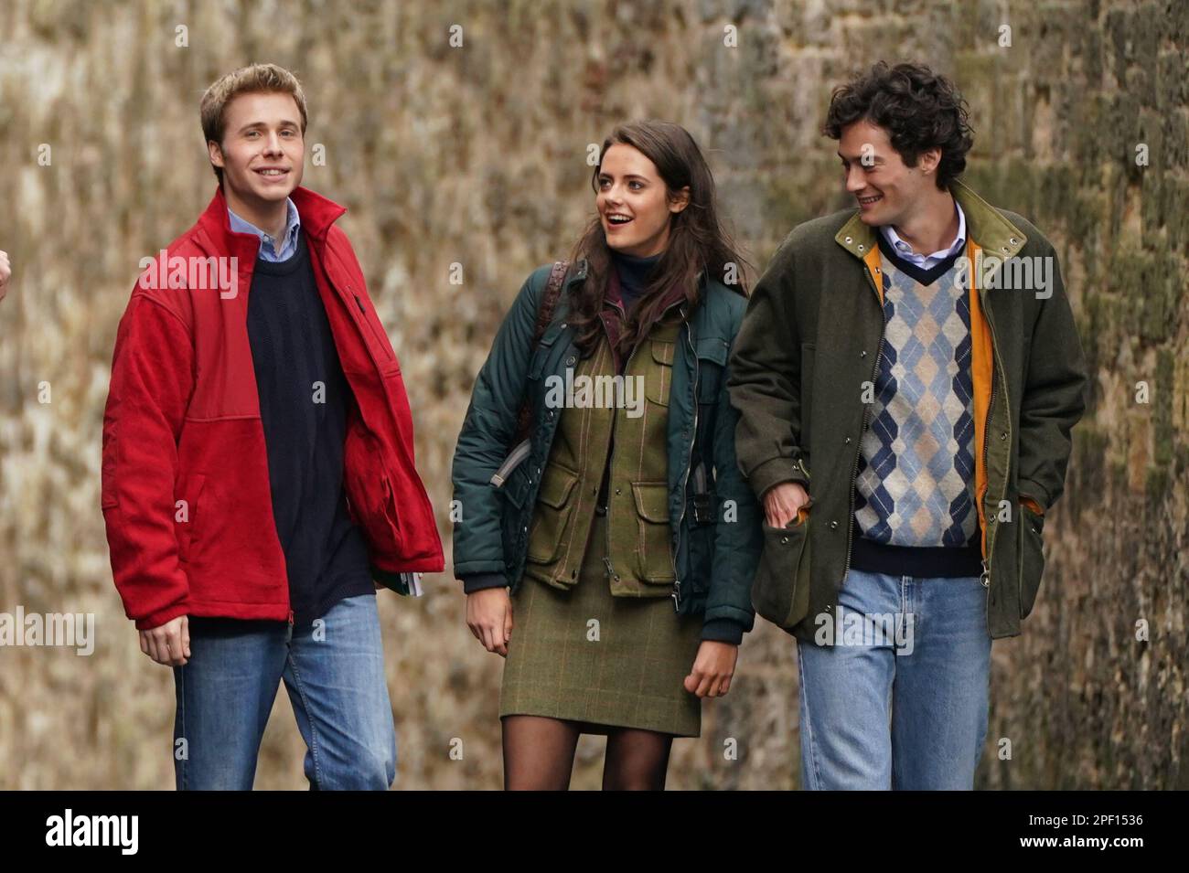 Actors Ed McVey, as Prince William and actress Meg Bellamy, who plays ...