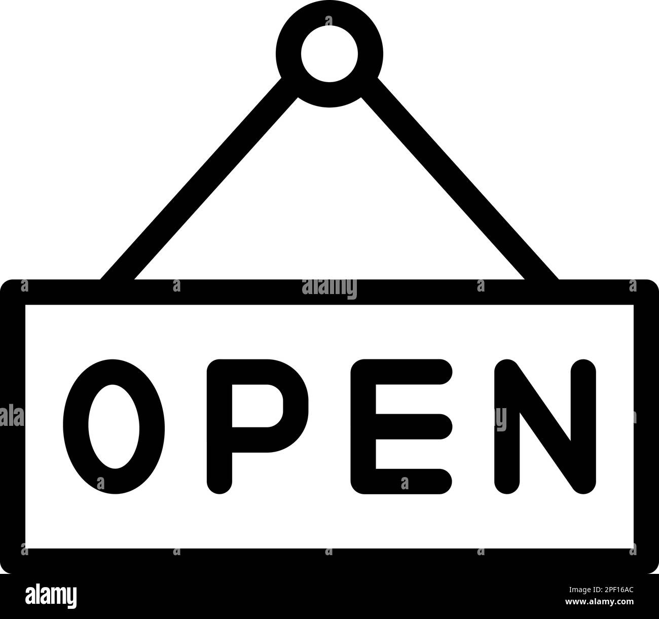 Open Vector Thick Line Icon For Personal And Commercial Use Stock ...
