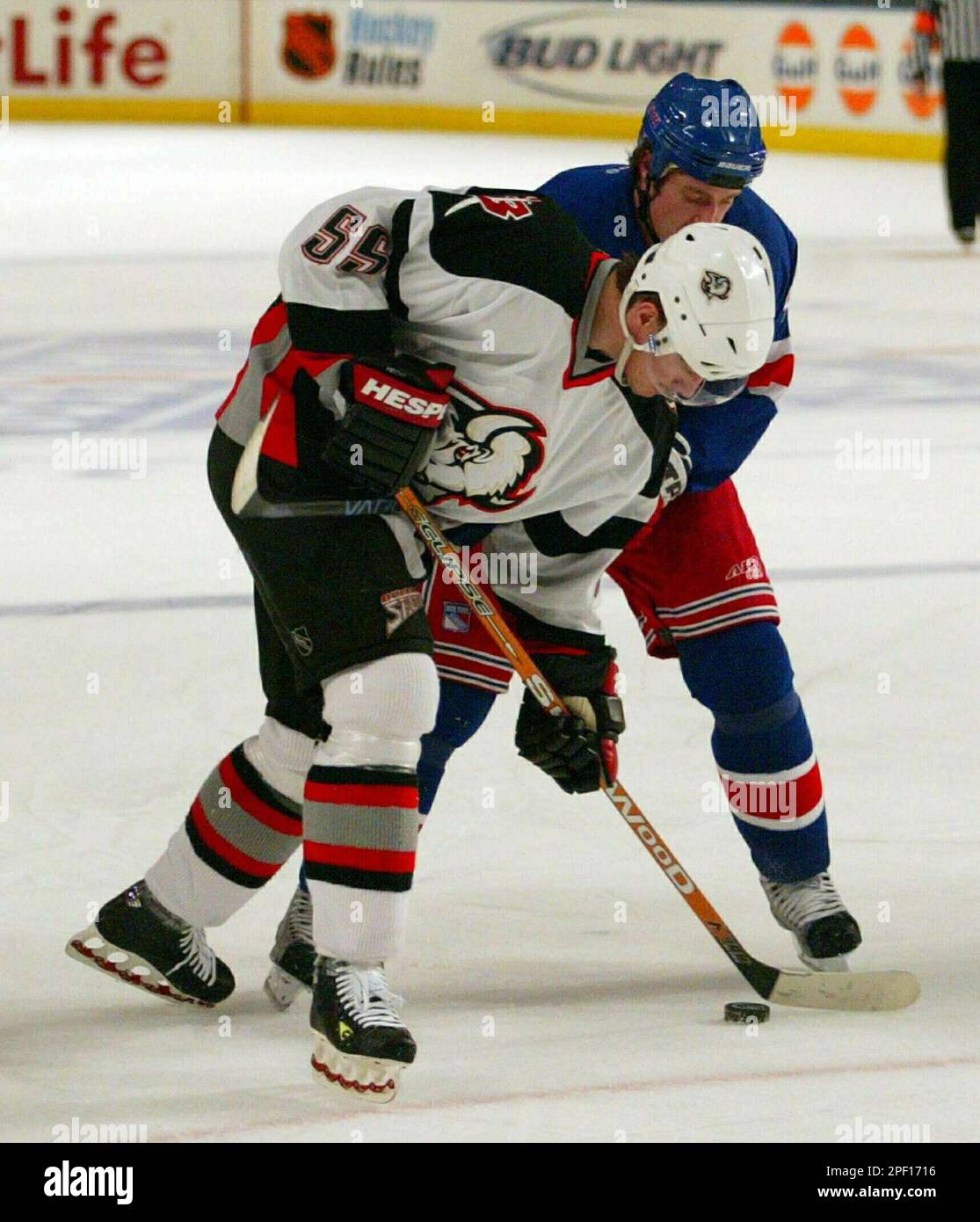Buffalo Sabres' Jochen Hecht, of Germany, and New York Rangers' Mike ...
