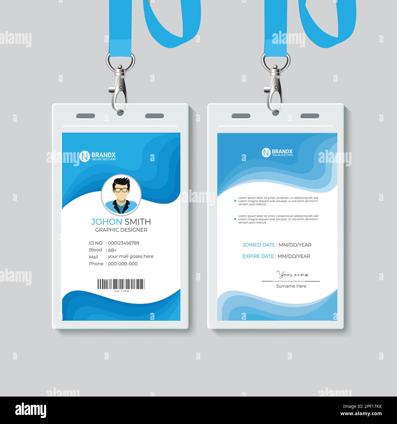 Id card design vector vectors Stock Vector Images - Alamy