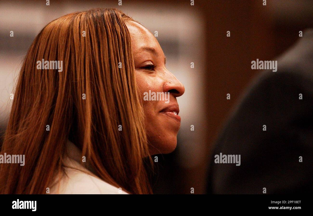 Angela Byrd smiles as the civil suit for the wrongful death of Marcella ...