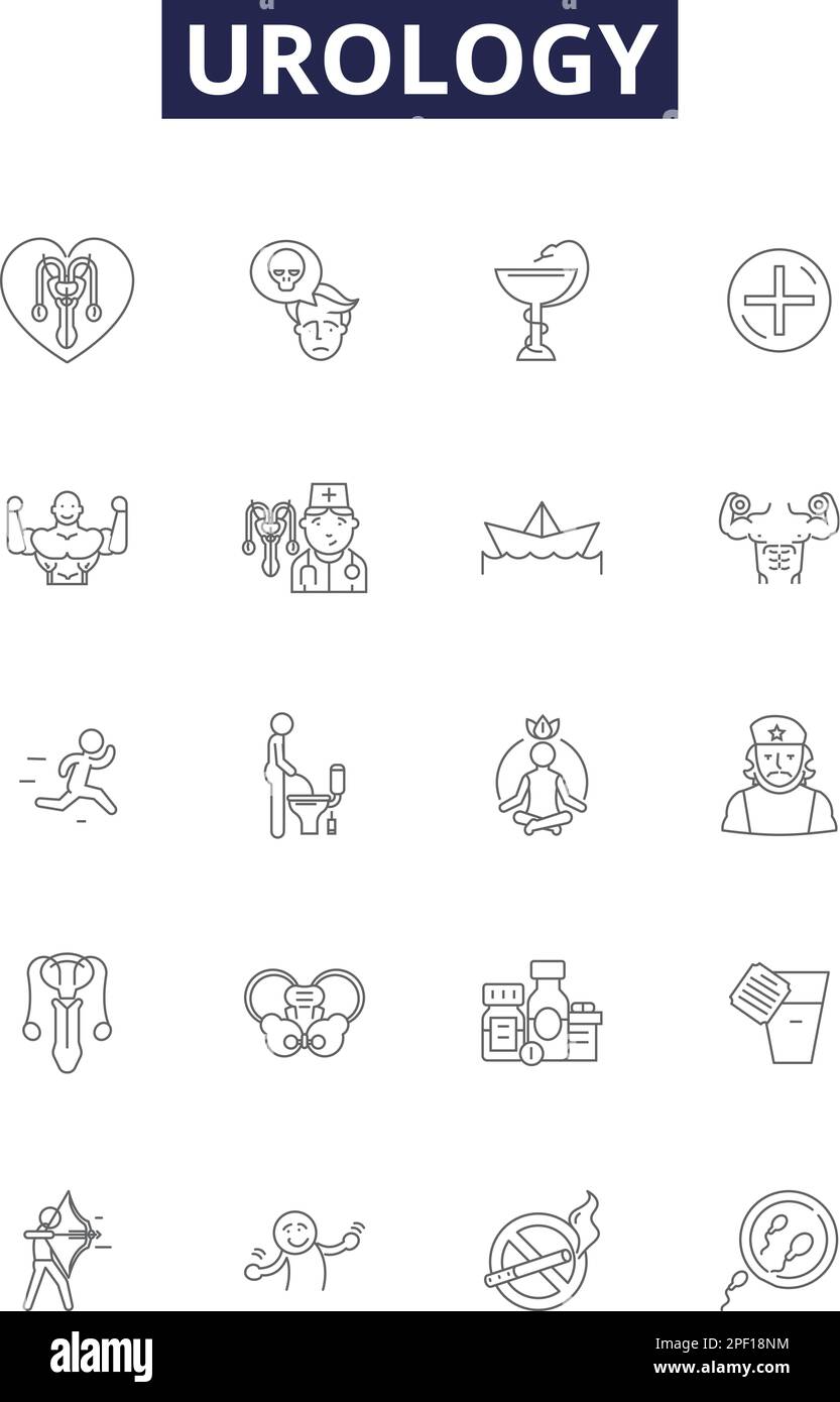 Urology Line Vector Icons And Signs Health Medicine Medical Doctor