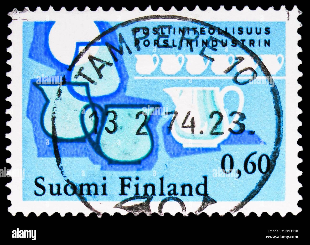 MOSCOW, RUSSIA - FEBRUARY 17, 2023: Postage stamp printed in Finland ...