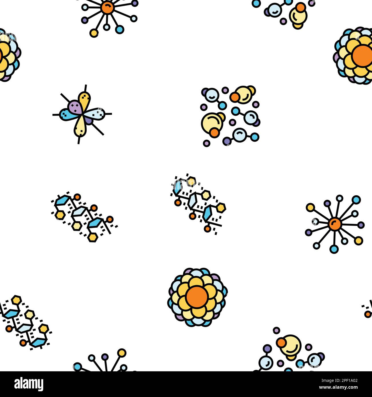 molecular science chemistry atom vector seamless pattern Stock Vector ...