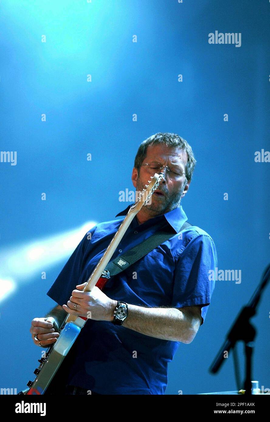British legendary guitarist Eric Clapton performs one stage during a ...