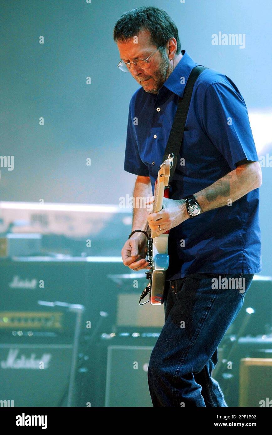 British legendary guitarist Eric Clapton performs one stage during a ...