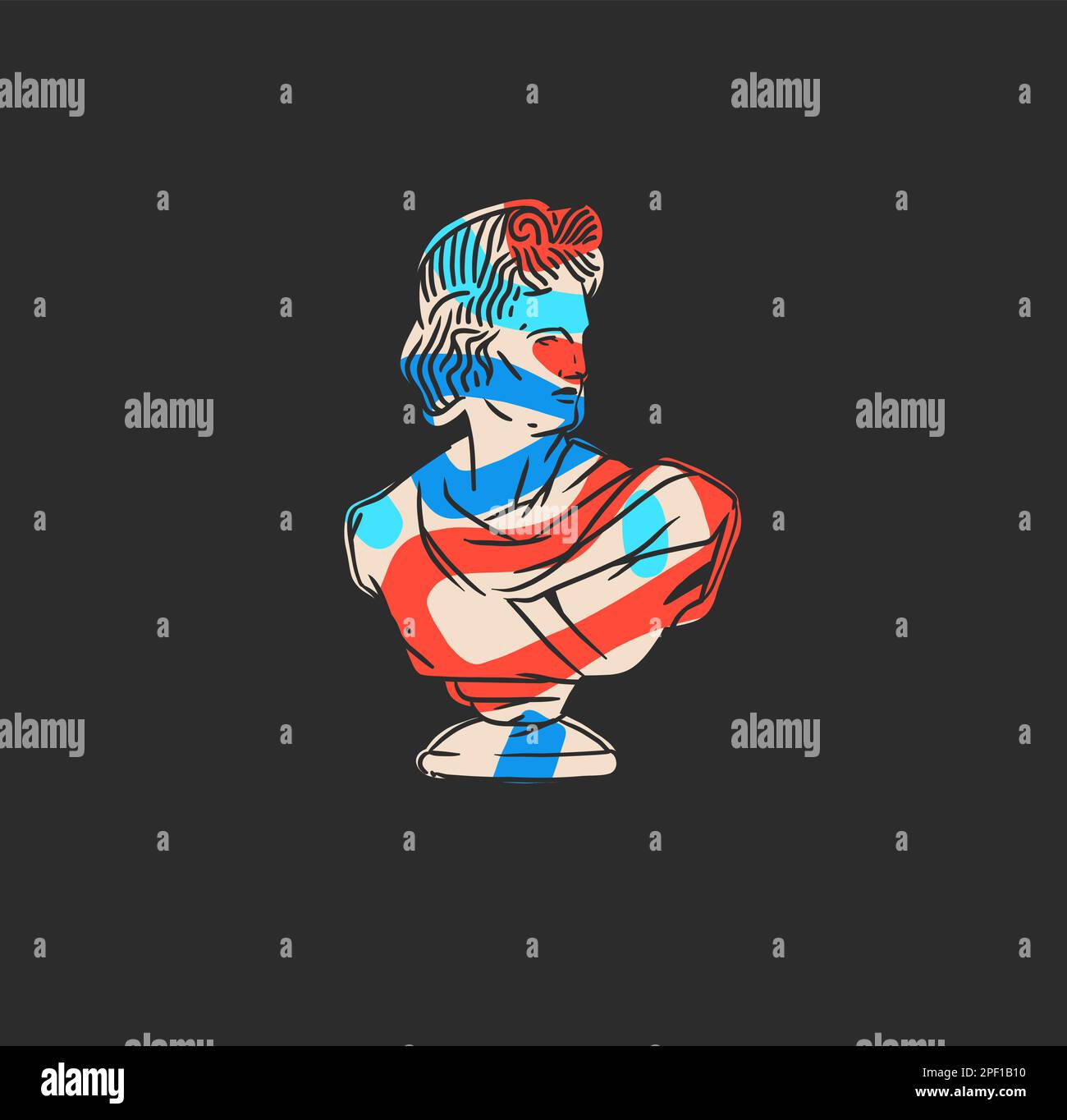 Hand drawn vector abstract outline,graphic,contemporary art greek ...