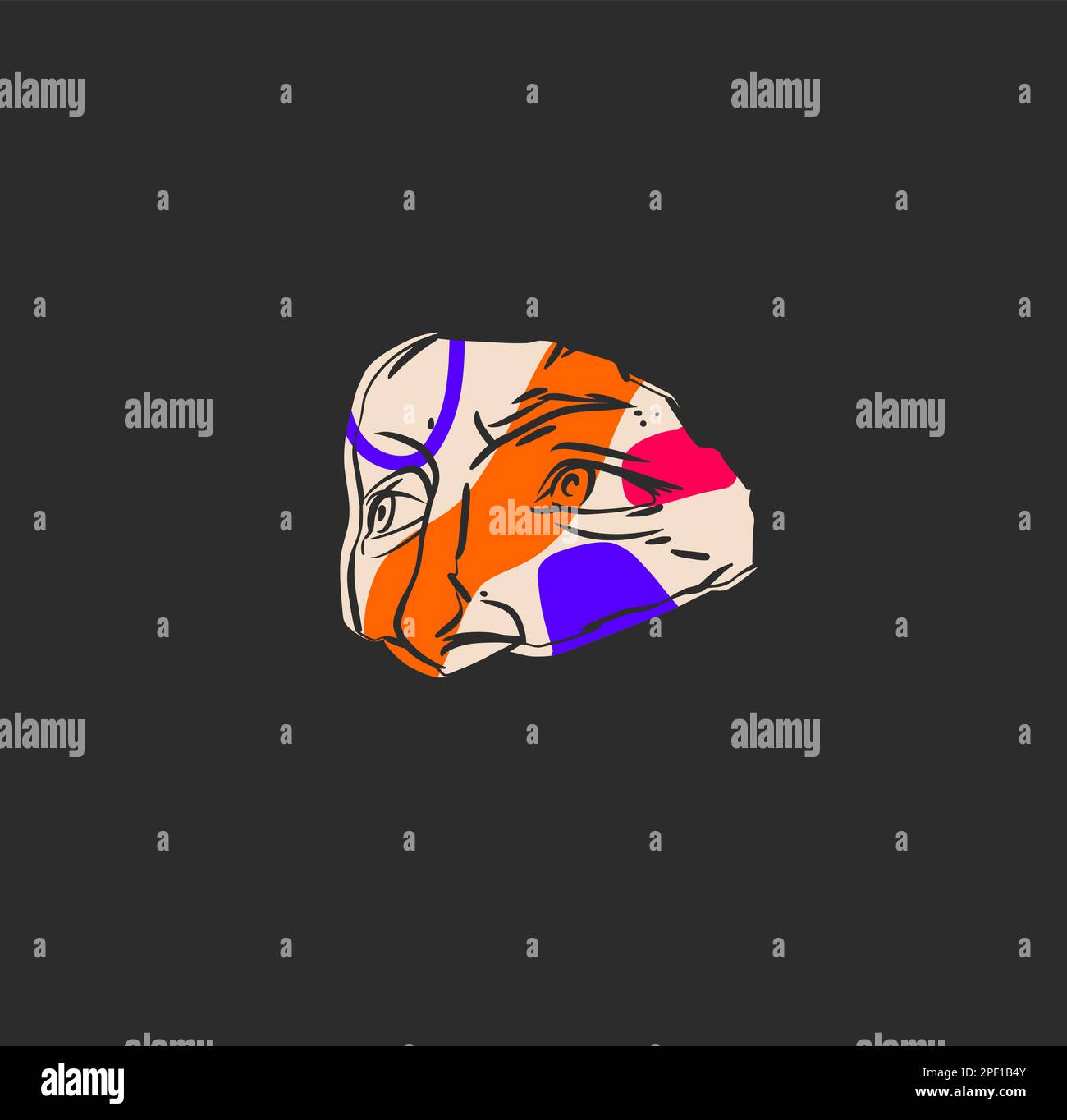 Hand drawn vector abstract outline,graphic,contemporary art greek ...