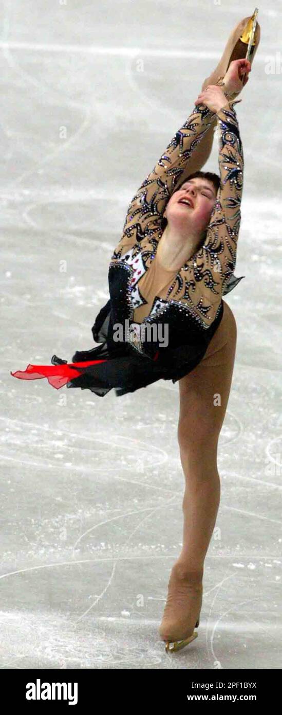 Irina Slutskaya, of Russia, performs during the Ladies Free Skating at ...