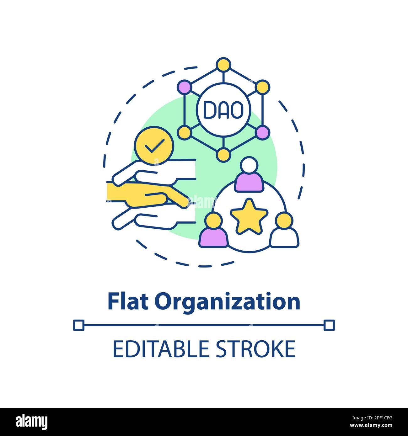 Flat organization concept icon Stock Vector Image & Art - Alamy