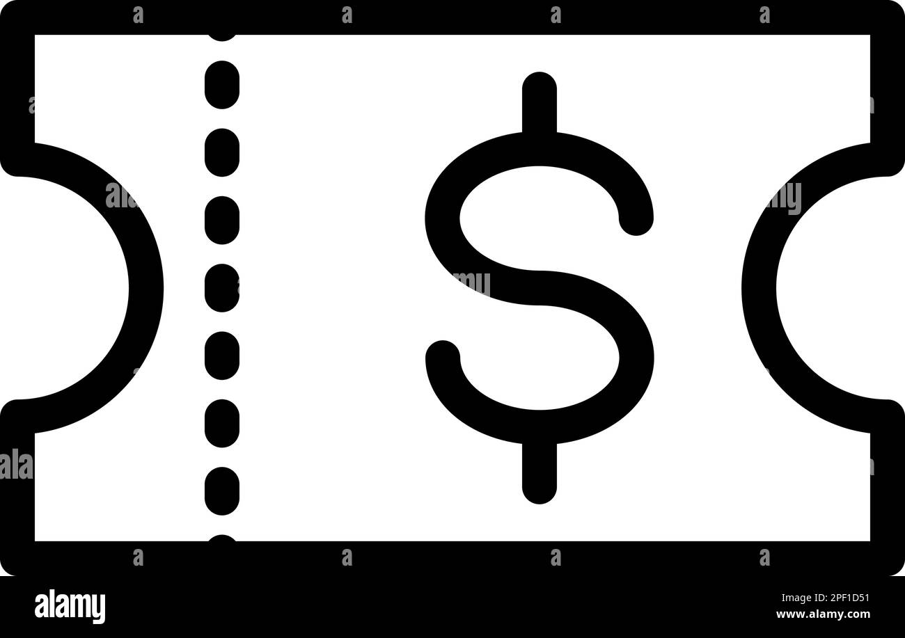Voucher Vector Thick Line Icon For Personal And Commercial Use Stock ...
